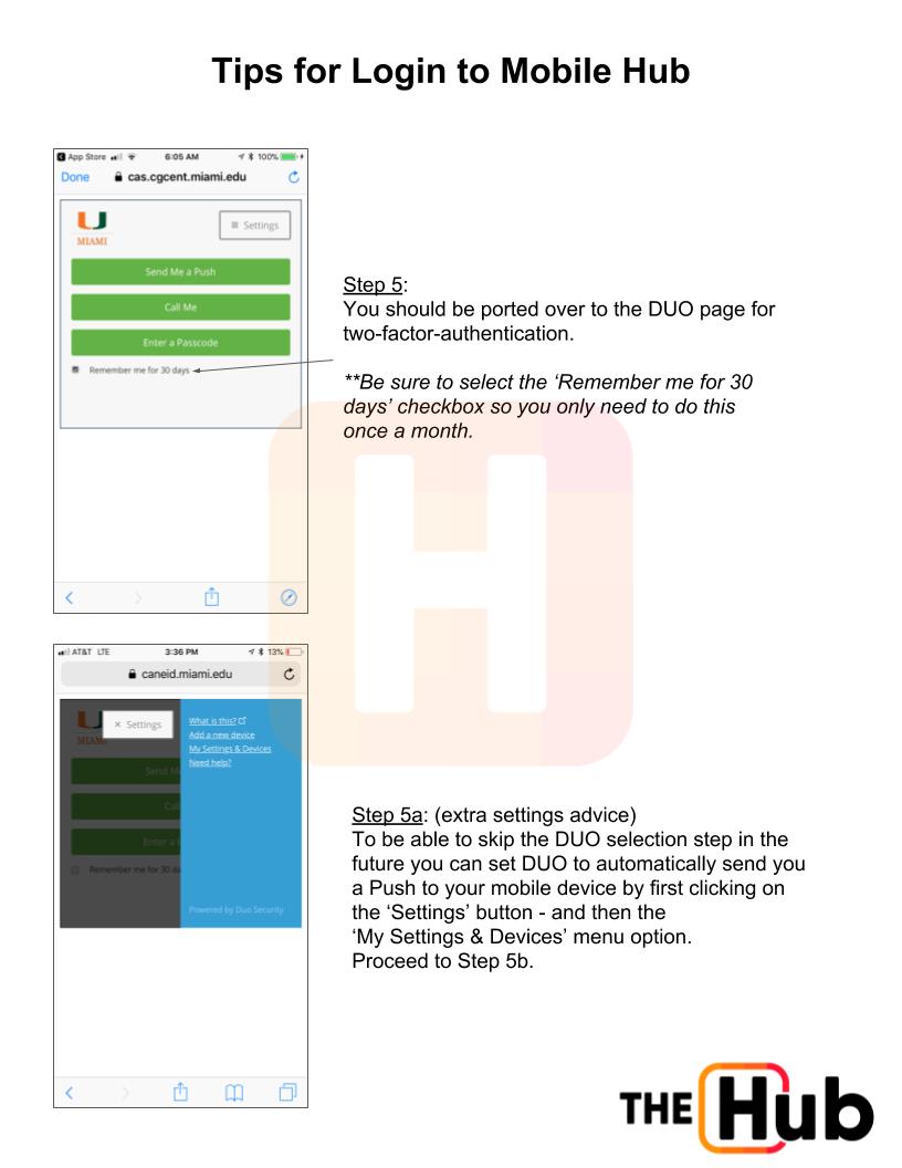 Tips for Login to Mobile Hub – Hubspring Health